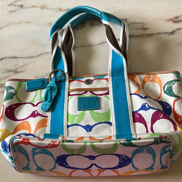 Coach | Bags | Coach Multi Color Bag 8 Tall 5 Across | Poshmark